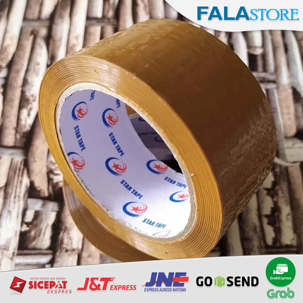 Solasi Isolasi Solatip Solatif Lakban Bening Coklat Fragile Star Tape ...