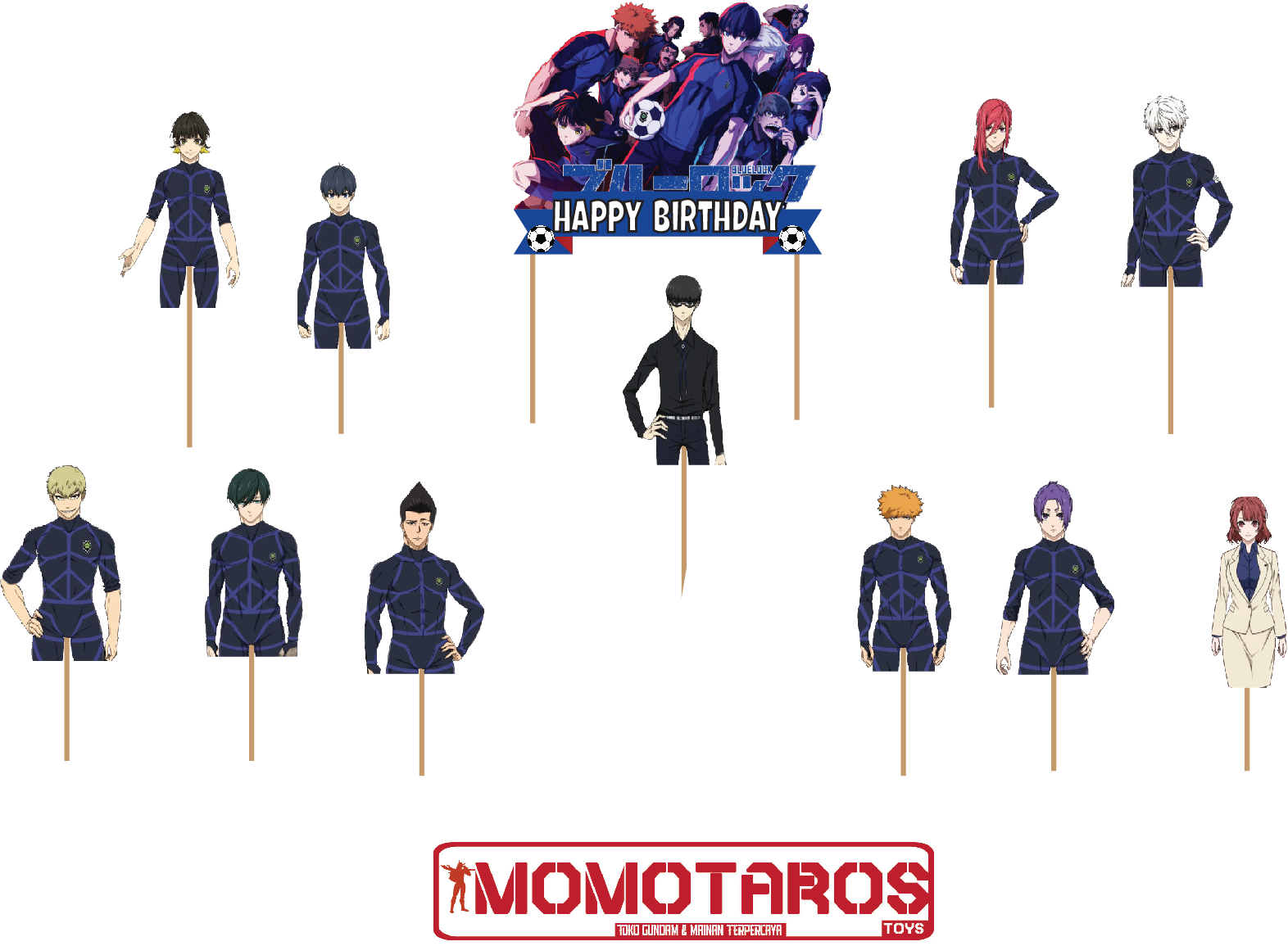 Cake topper Blue Lock Anime | Lazada Indonesia