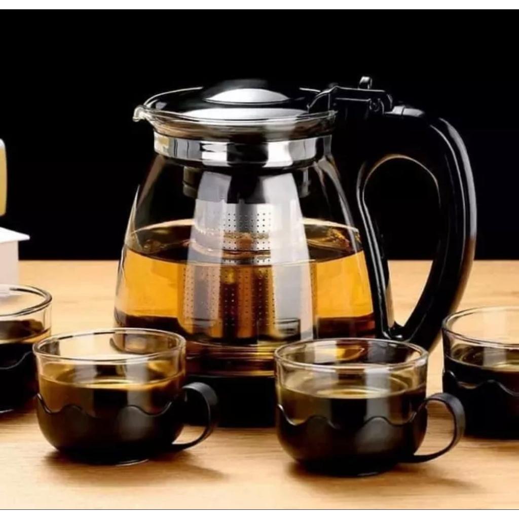 TEA POT SARINGAN/TEA POT 700 ML SET 5IN1/TEKO TEH KOPI MURAH/TEA POT ...