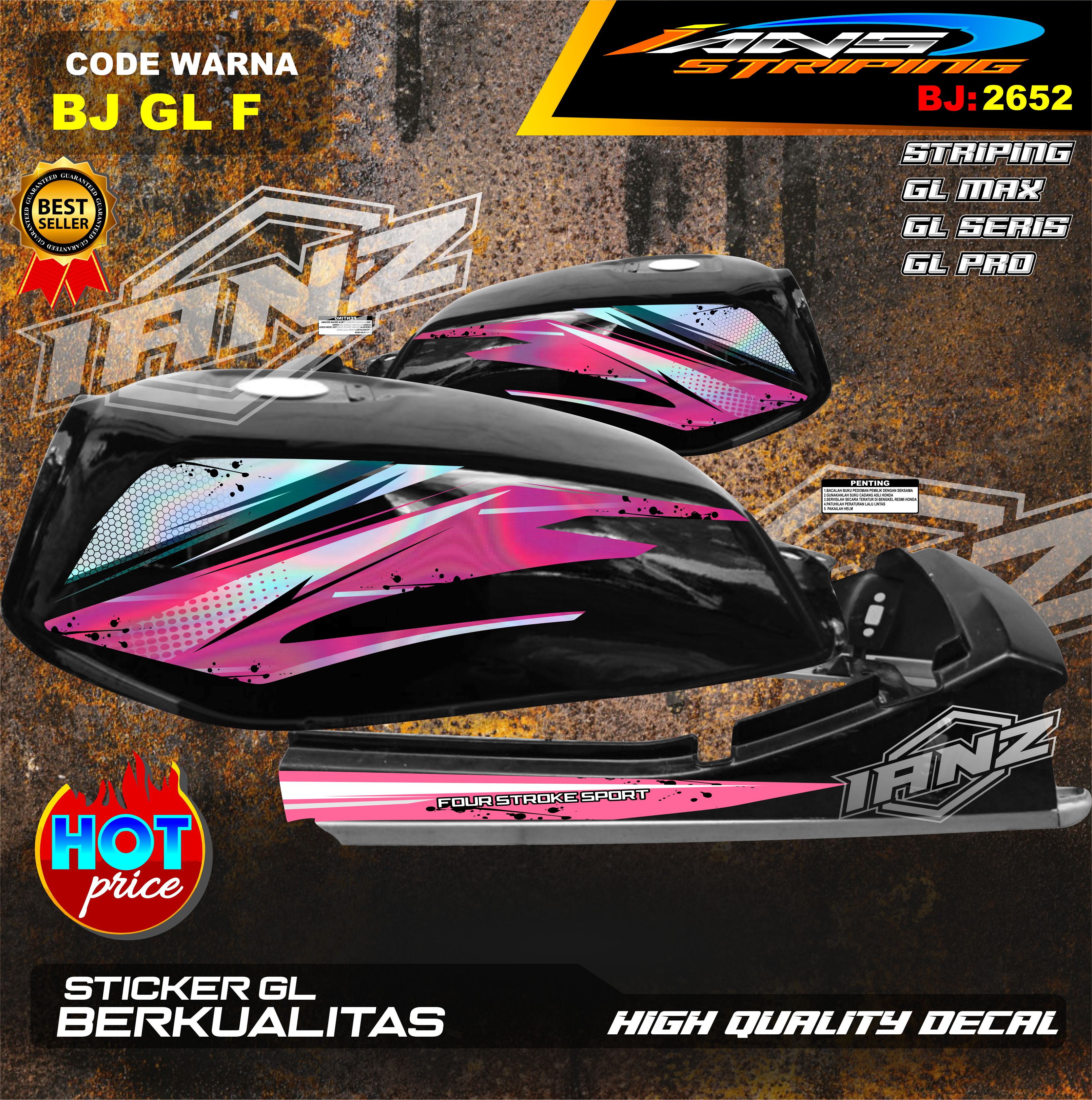 STIKER STRIPING BODY GL PRO HOLOGRAM / STRIPING GL MAX VARIASI ...