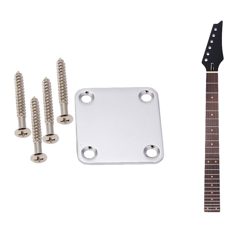 1 Set Electric Guitar Neck Plate with Screws & 1x 24 Frets New ...