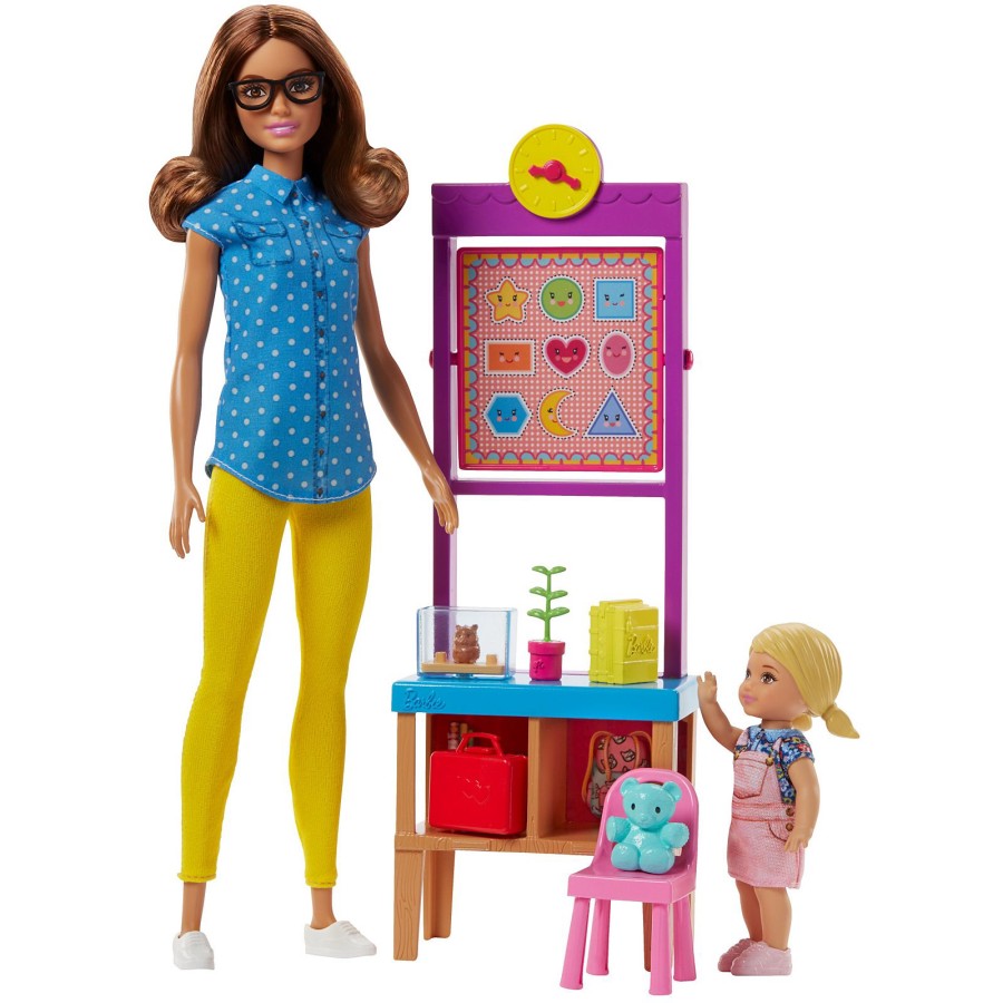 BARBIE TEACHER DOLL WITH FLIPPING BLACKBOARD PLAYSET ORIGINAL MATTEL ...