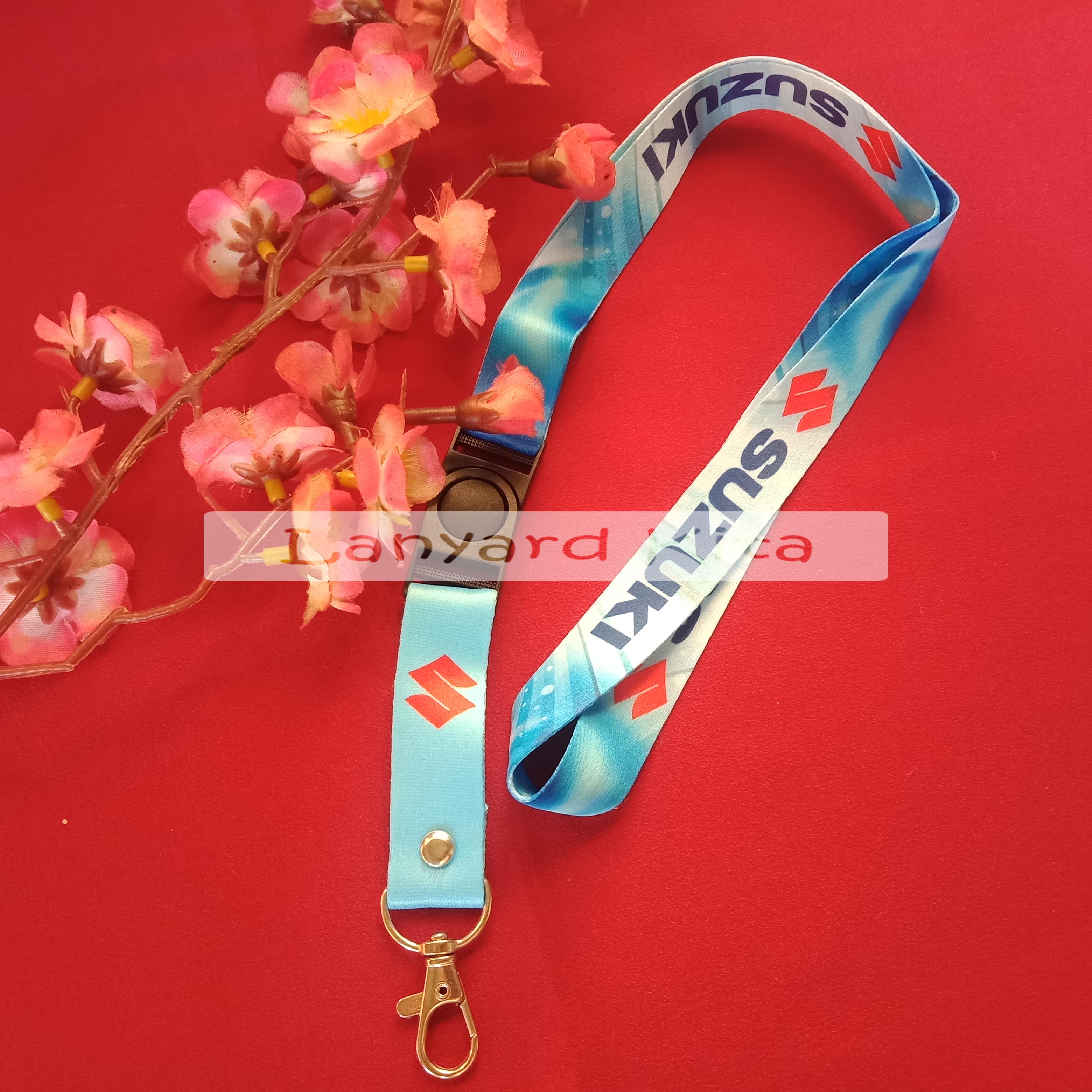 SUZUKI TALI LANYARD ID CARD GANTUNGAN NAME TAG PRINTING DUA SISI BAHAN ...