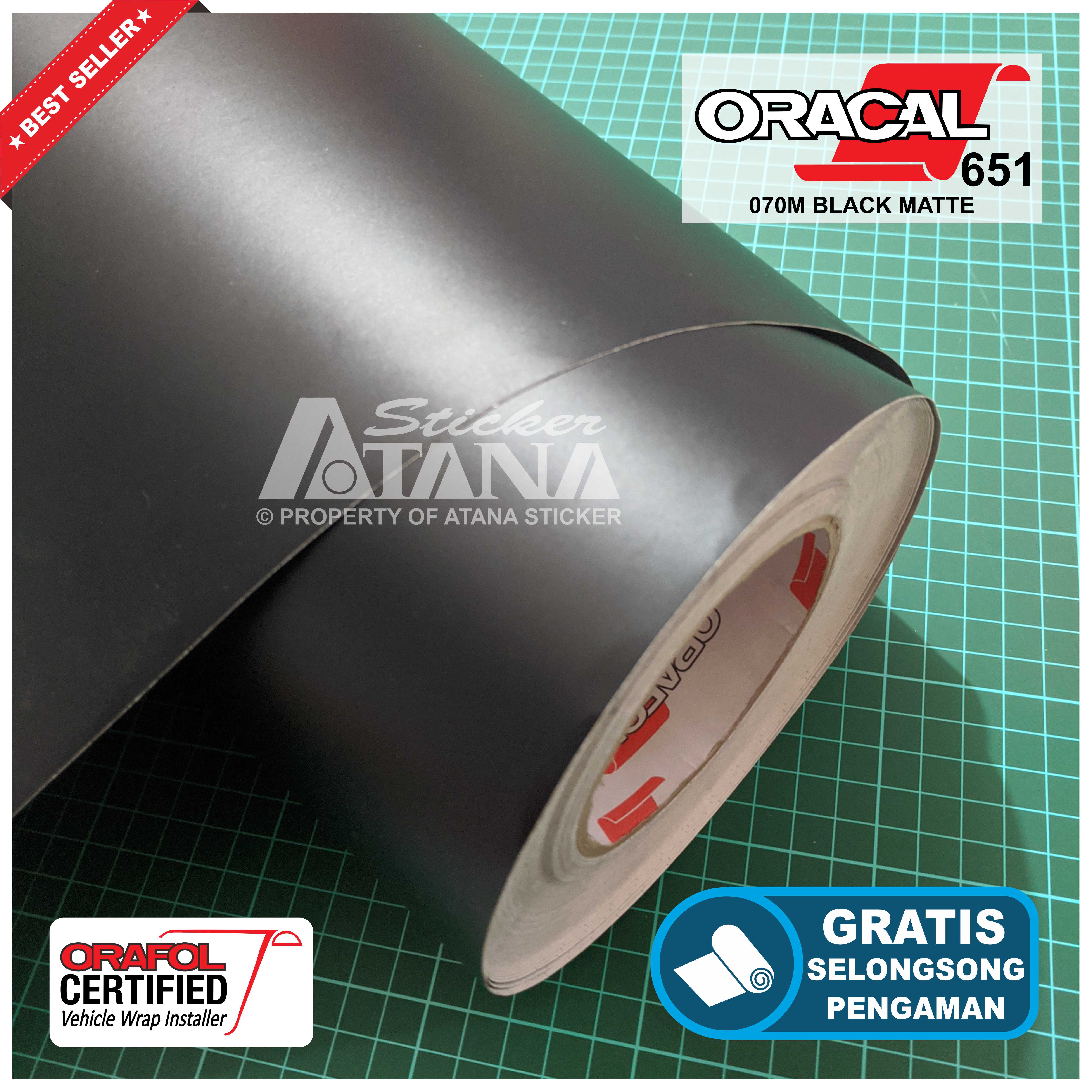 Skotlet Hitam Doff Oracal 651 Scotlet Black Matte Stiker Matt Dop Meteran Sticker Decal Roll ...