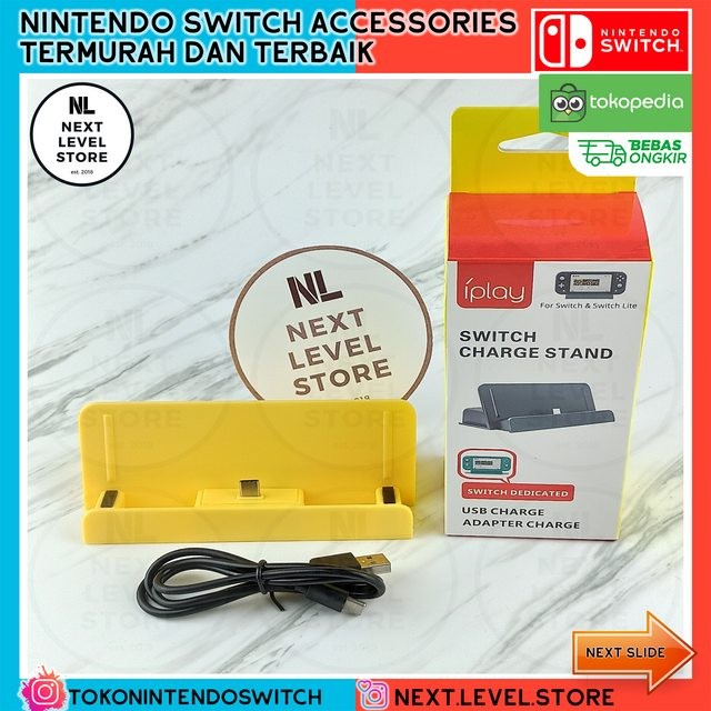 iPlay Nintendo Switch Lite Charging Dock Stand Charger ORI - Yellow ...