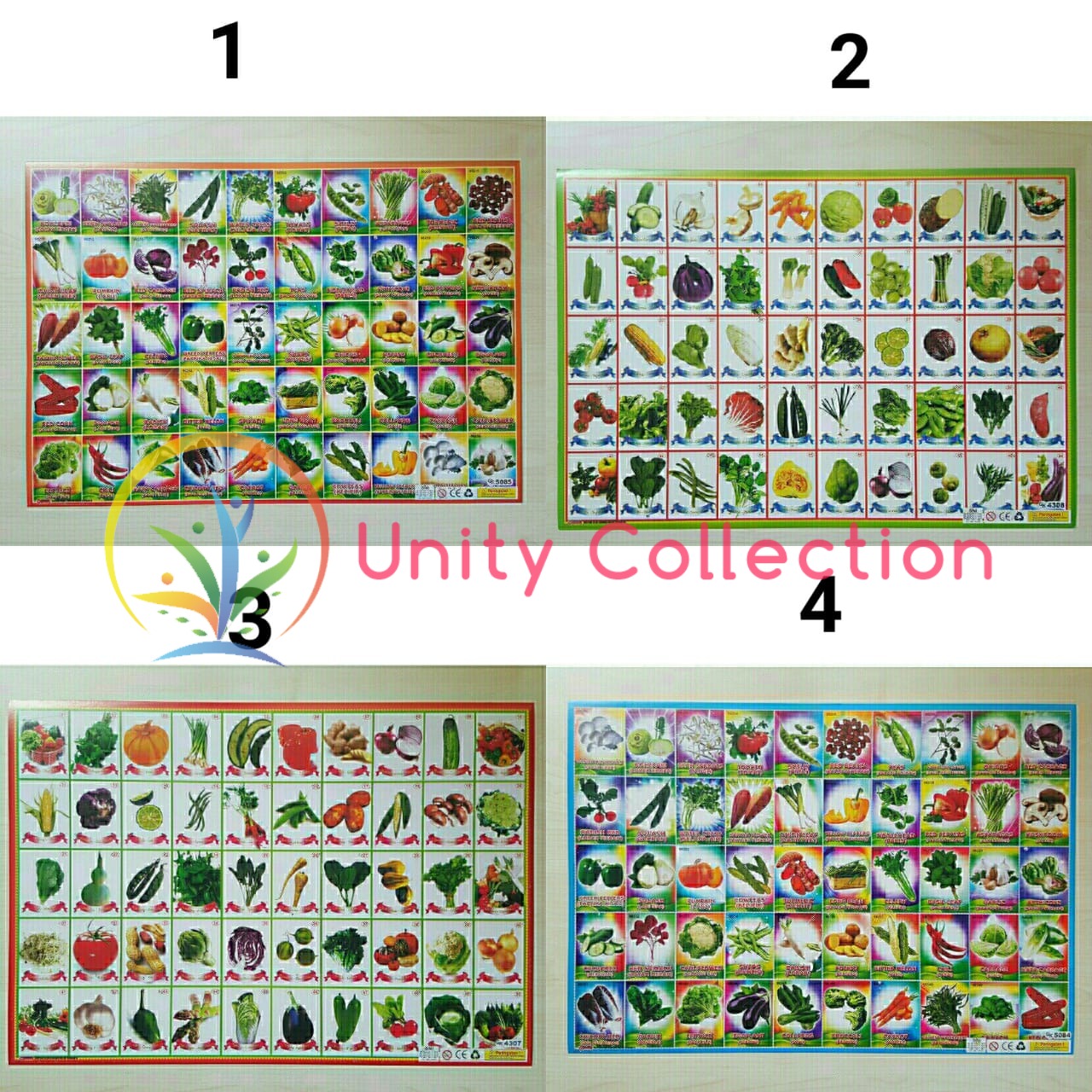 Poster Tempel Dinding Anak Belajar Sayuran 50 Kotak | Lazada Indonesia