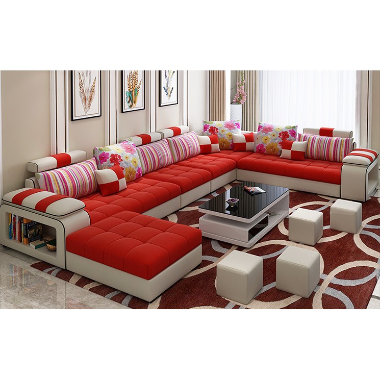 FULL SET SOFA LETER U JUMBO - SOFA RUANG TAMU MINIMALIS MODERN - SOFA ...