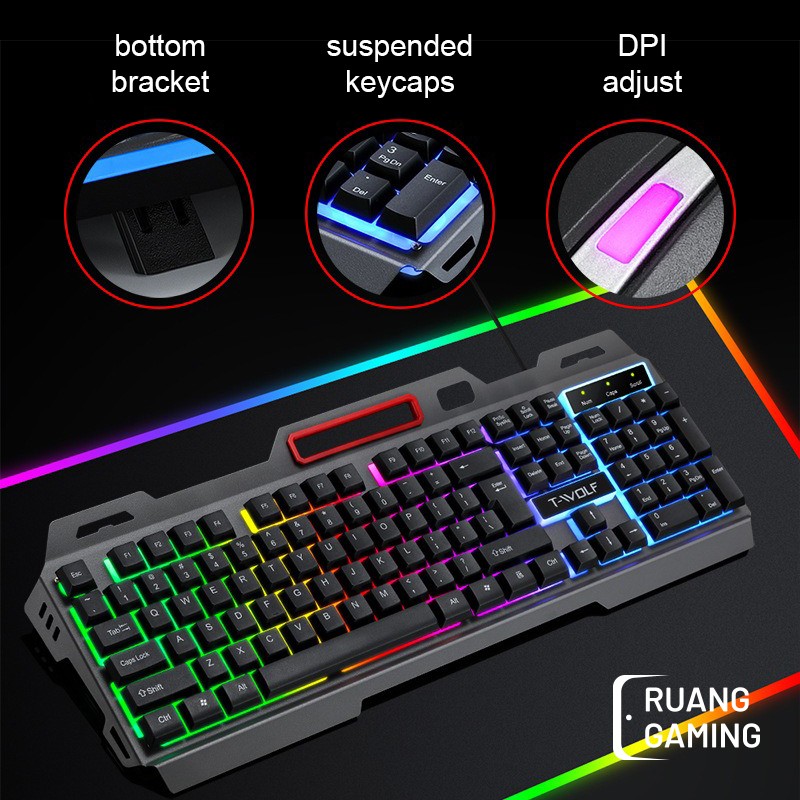 Luminous Thunderwolf Keyboard T16 Gaming Keyboard | Lazada Indonesia