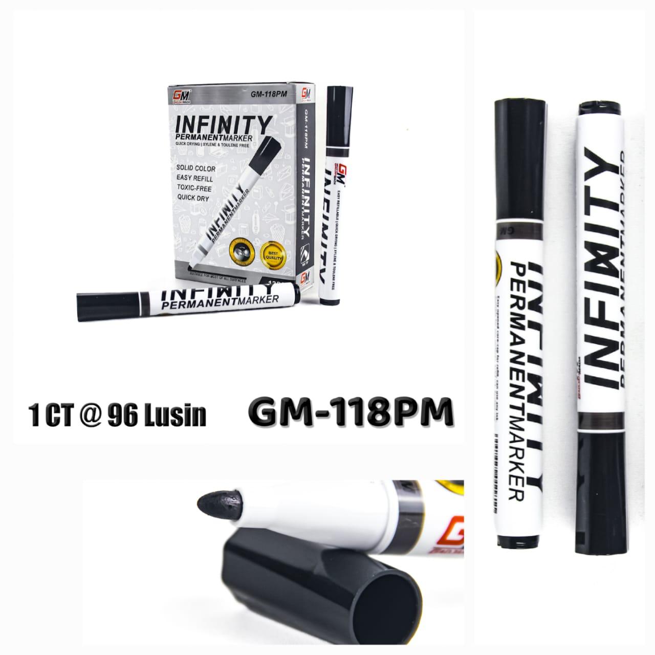 SGM - 1 Pack / 12 Pcs Spidol Permanent Marker Merek GM Infinity ...