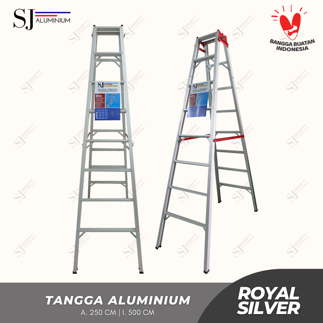 ROYAL - Tangga Lipat Aluminium Multifungsi 2,5 Meter / 250 CM ...