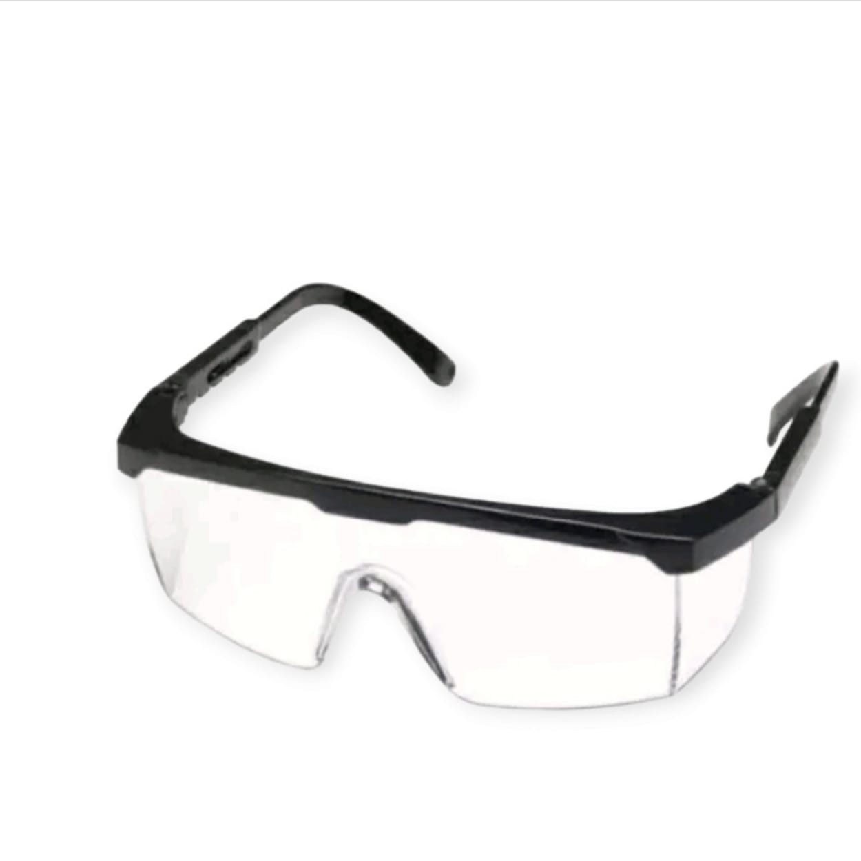 Kacamata Safety Glass Murah Bening Frame Hitam Untuk kerja Pabrik ...