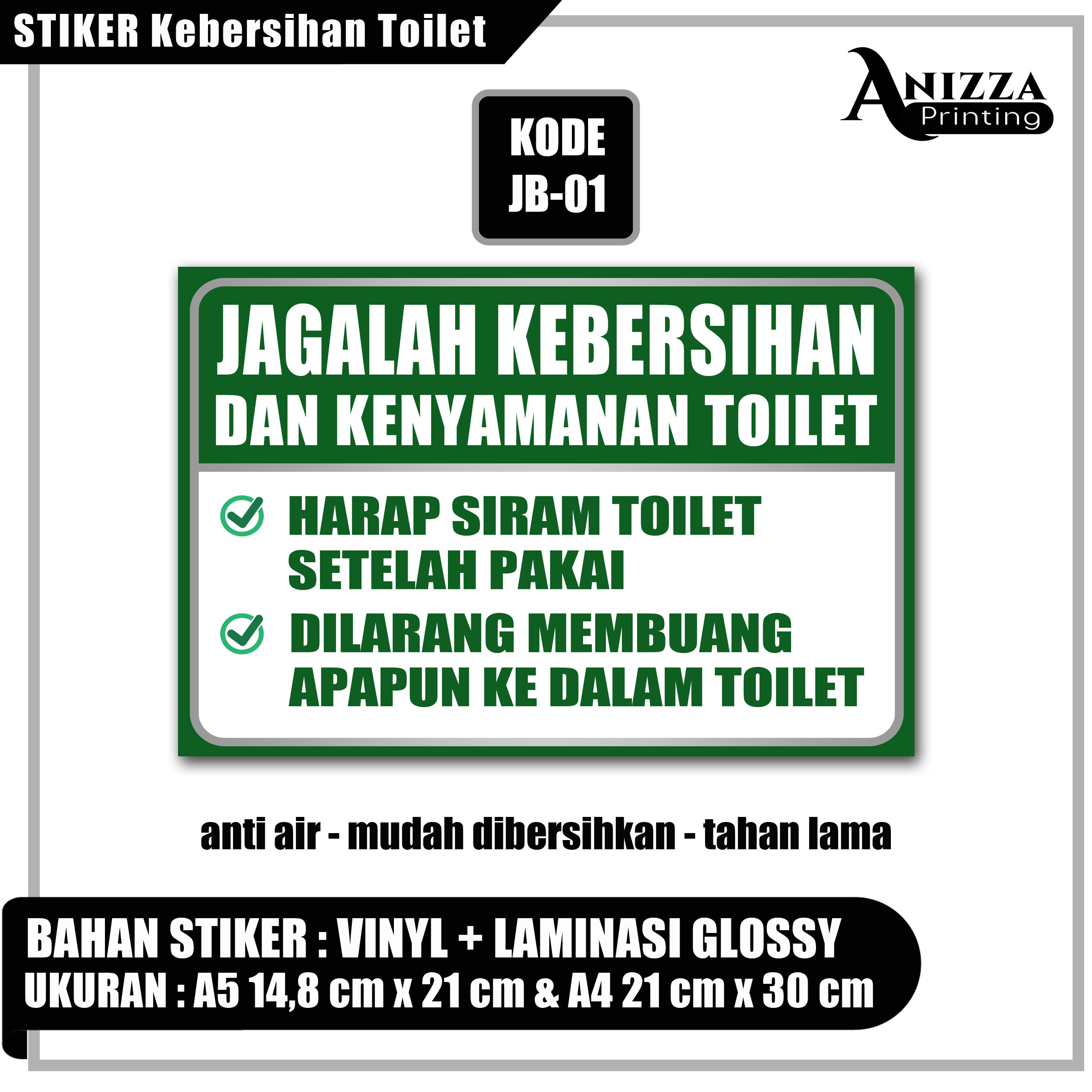 STIKER JAGALAH KEBERSIHAN TOILET + LAMINASI GLOSSY | Lazada Indonesia STIKER JAGALAH KEBERSIHAN TOILET + LAMINASI GLOSSY | Lazada Indonesia