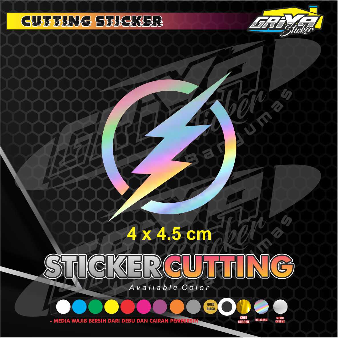 STICKER STIKER CUTTING VIRAL PETIR BULAT HALILINTAR BULAT BLEDEK KEREN ...