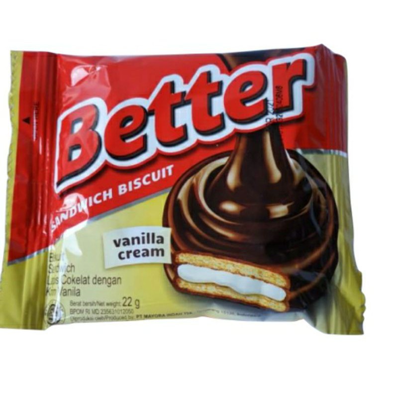 Roma Biskuit Bigger Better Sandwich Vanilla 1 renteng beter [27 gr x ...