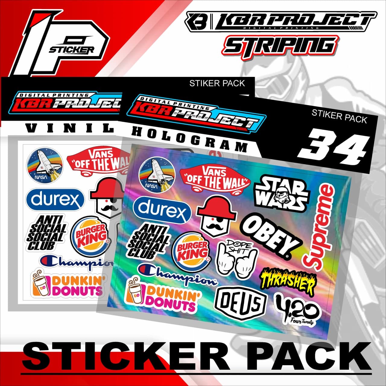 Sticker Pack - Sticker Pack Variasi List Sticker Pack.34 Design IP ...