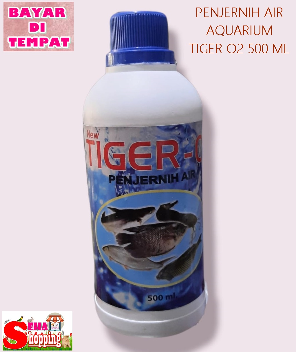 TIGER O2 KEMASAN 500 ML - PENJERNIH AIR KOLAM AQUARIUM TAMBAK IKAN ...