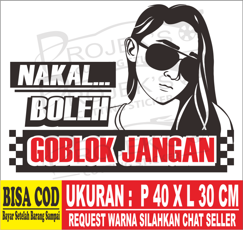 Cutting sticker mobil stiker body mobil stiker tulisan keren stiker ...