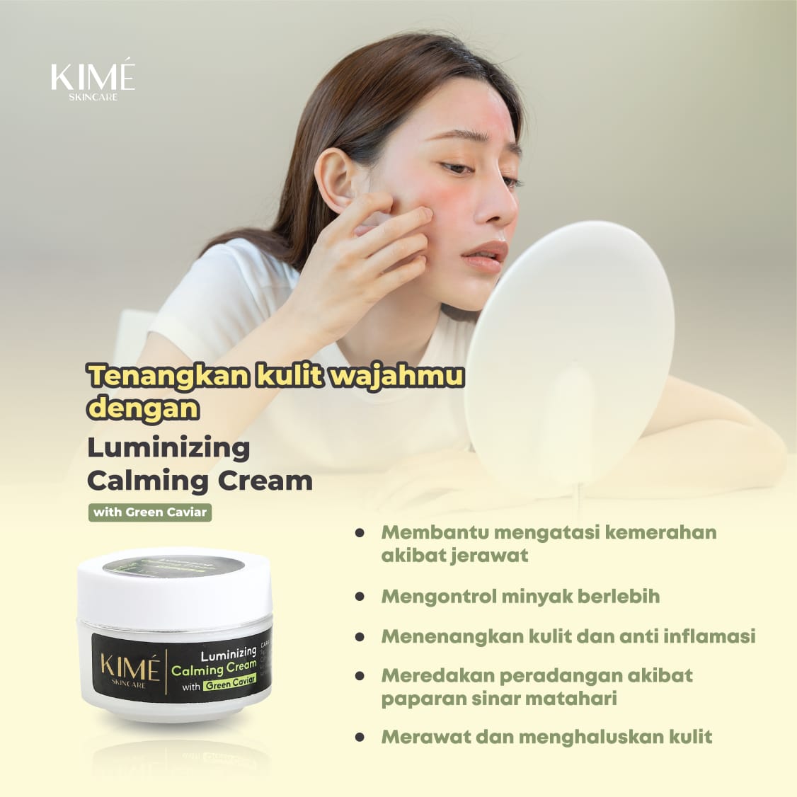 Kime Luminizing Calming Cream with Green Caviar 15gr | Lazada Indonesia