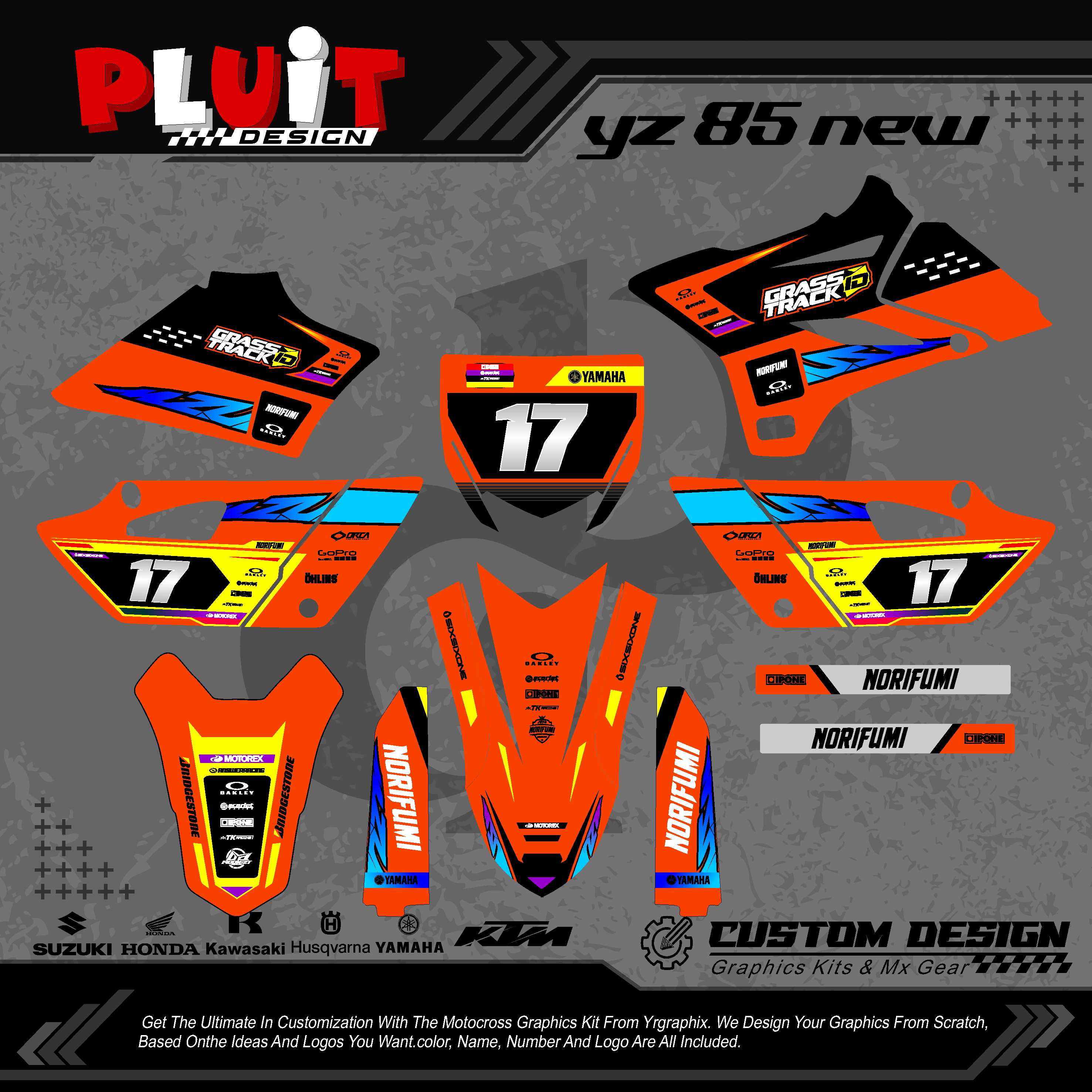 Decal Yz 85 New Full Body Decal Stiker Yz 85 Decal Sticker Yz 85 New ...