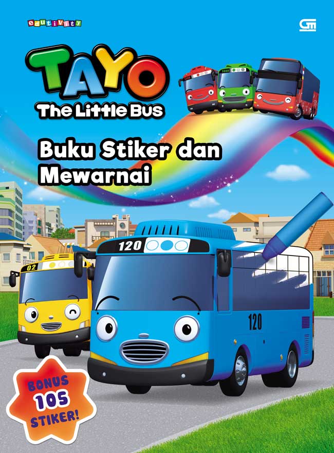 TAYO THE LITTLE BUS: BUKU STIKER DAN MEWARNAI | Lazada Indonesia