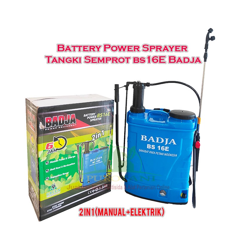 Tangki Semprot Electric Manual Elektrik Knapsack Badja Battery Power ...