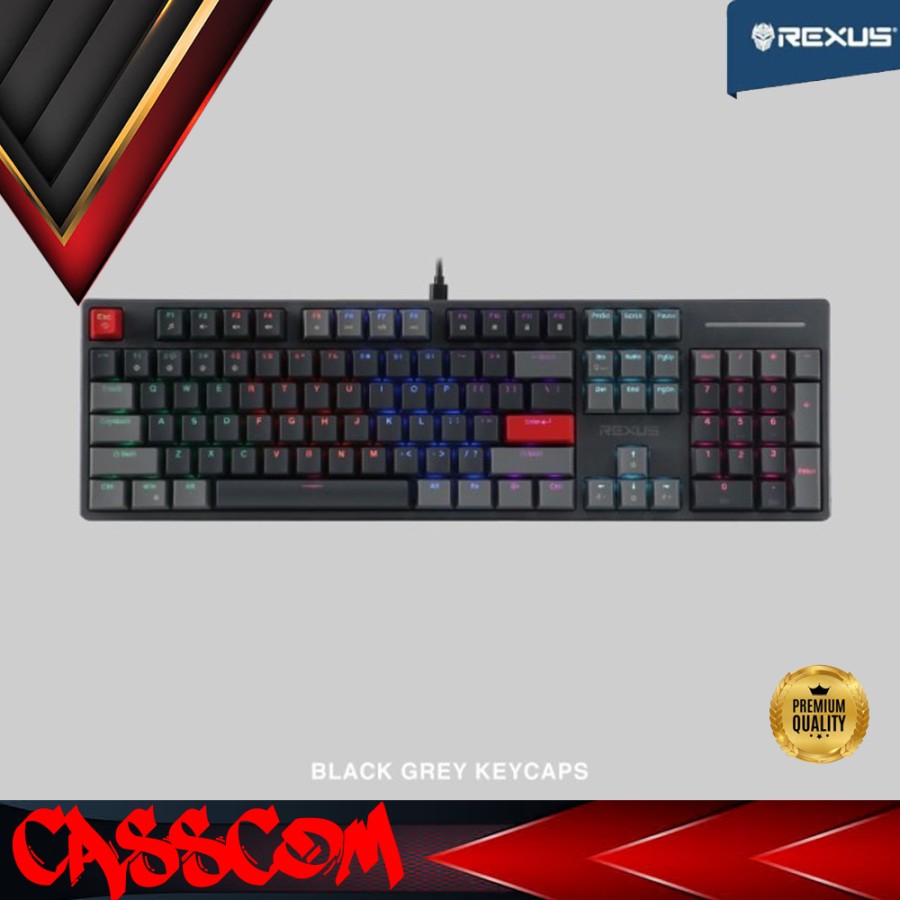 Rexus Heroic RX-KX5 RGB Mechanical Gaming Keyboard Fullsize K-X5 USB ...