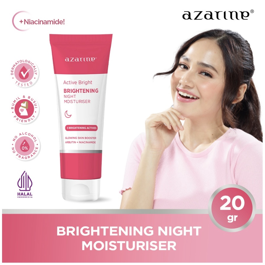Azarine Active Bright Brightening Night Moisturizer - 20 gram | Lazada ...