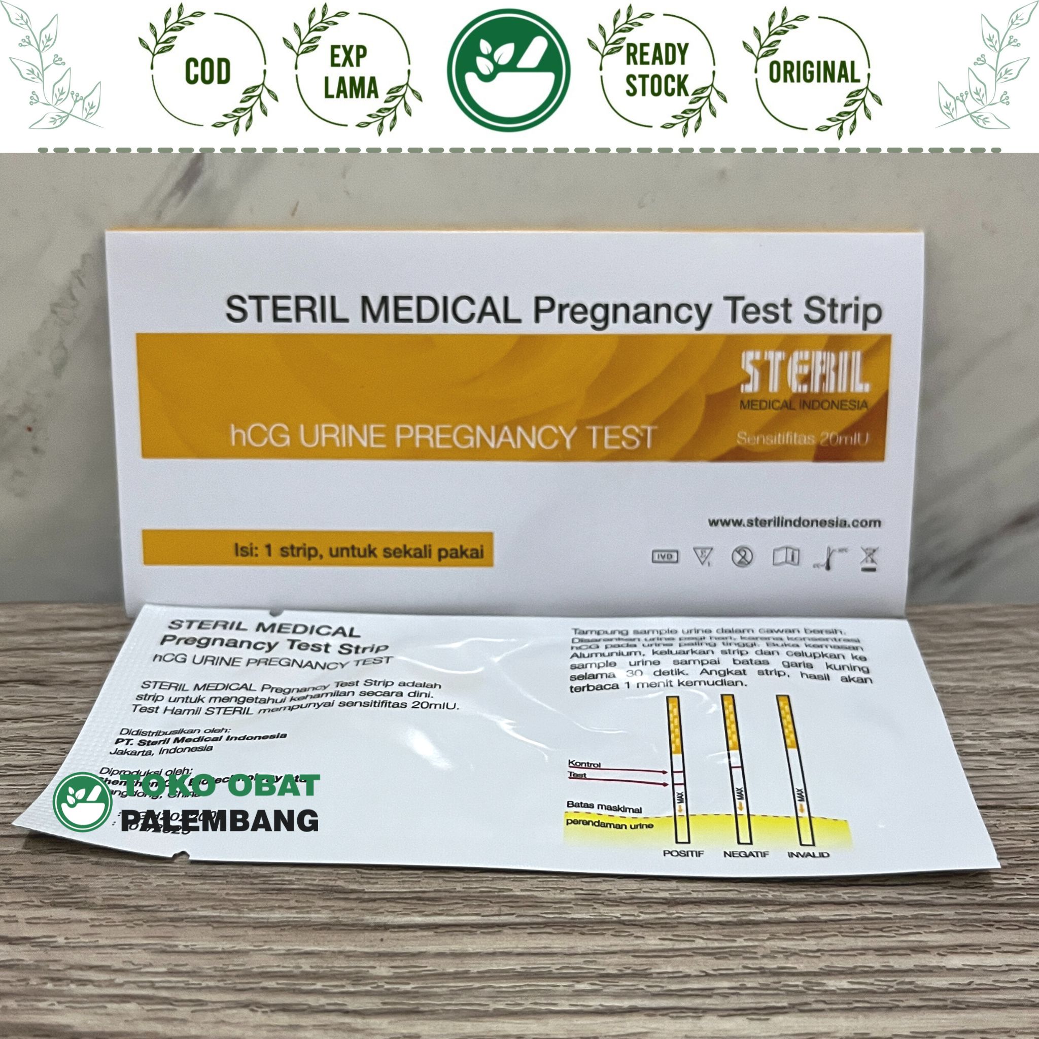 STERIL 1 STRIP ALAT UJI KEHAMILAN PREGNANCY TEST PACK HAMIL TESPEK TES ...