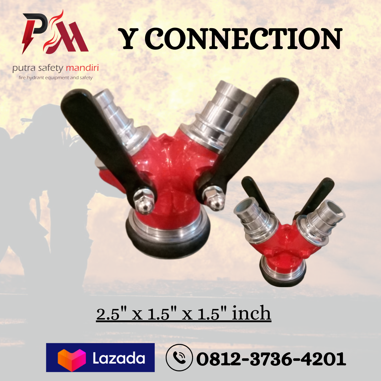 ALAT CABANG SELANG 2 GAGANG HANDLE Y CONNECTION MACHINO FIRE BREACHING ...