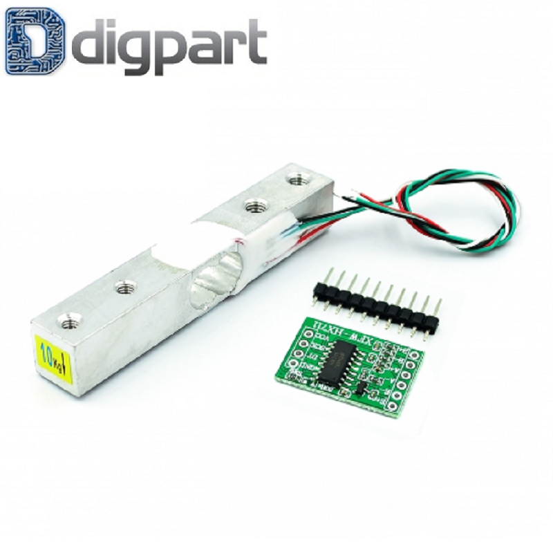 Load Cell Strain Gauge Weigh Scale 10Kg Sensor Berat Timbangan Arduino ...