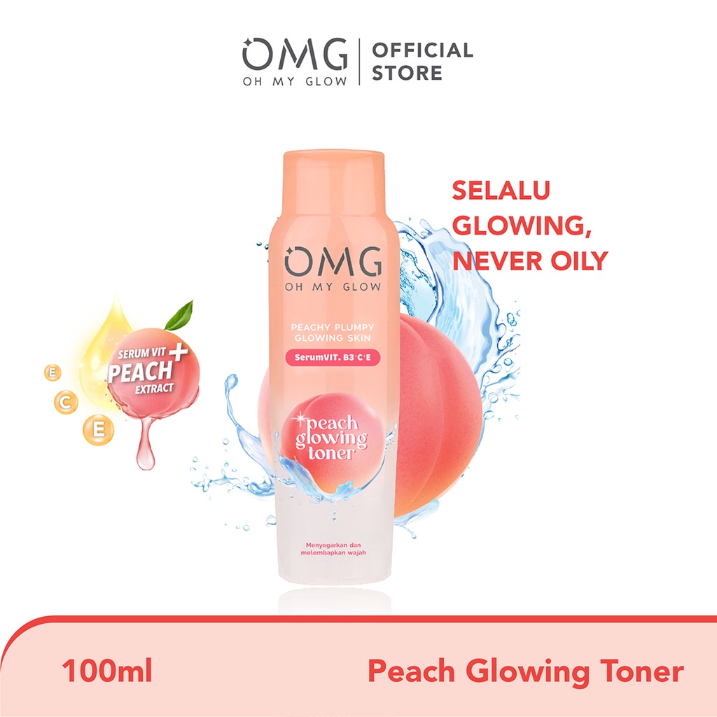 OMG OH MY GLOW Peach Glowing Toner 100 ml | Lazada Indonesia