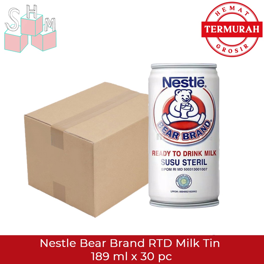 Nestle Bear Brand RTD Milk Tin 189 ml x 30 pcs | Lazada Indonesia
