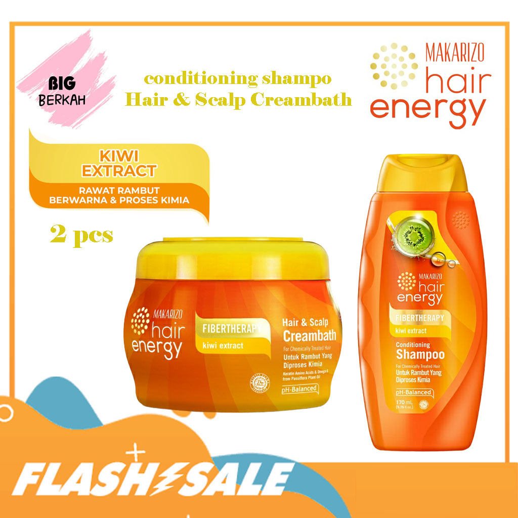 2 In 1 Makarizo Hair Energy Fibertherapy Hair & Scalp Creambath Kiwi ...