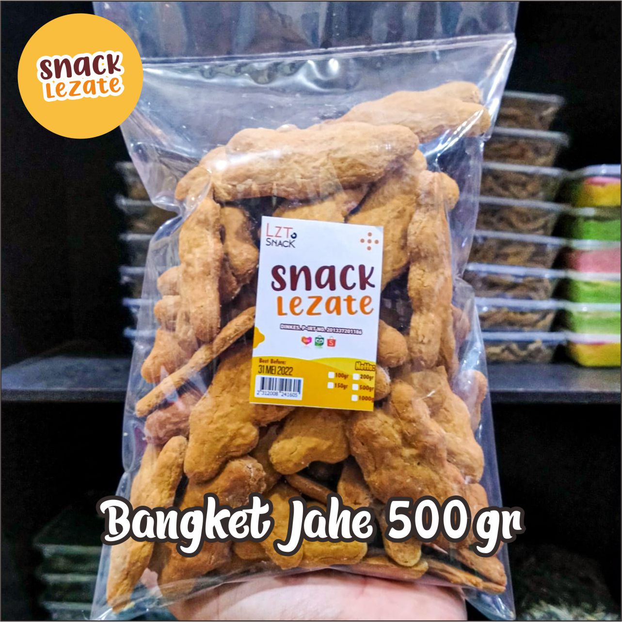 Kue Bangket Jahe 500gr Roti Jahe /Kue Bangkit Jahe / Kue Jahe Kering ...