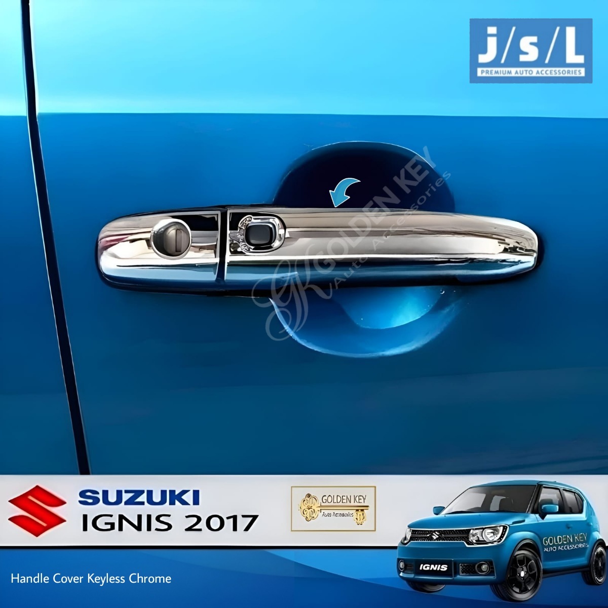 JSL Cover Handle Ignis 2017 Type GX Pegangan Pintu Keyless Chrome ...