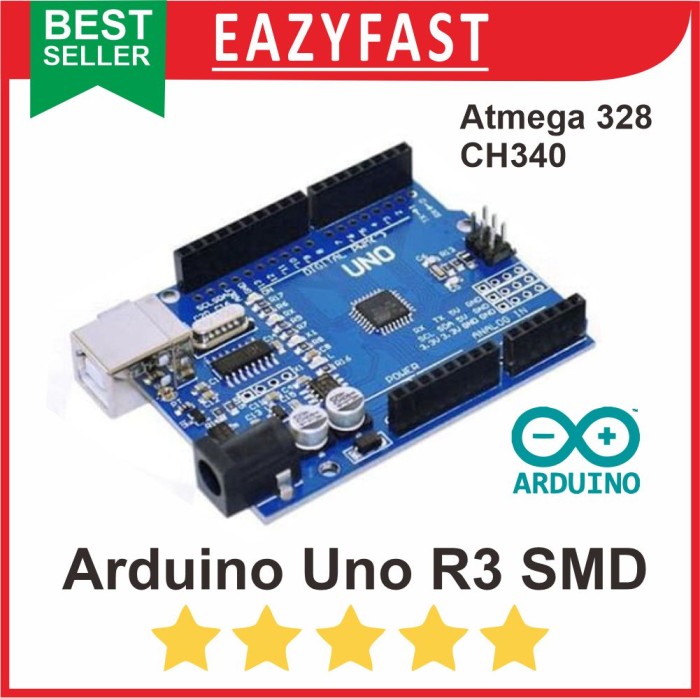Arduino Uno R3 SMD CH340 Compatible Atmel Atmega Atmega328 328p 328 p | Lazada Indonesia