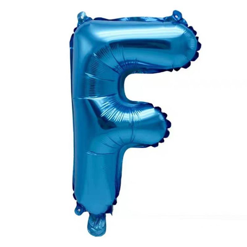 BALON HURUF BIRU POLOS 40CM / BALON FOIL HURUF BIRU POLOS 40CM / BALON ...