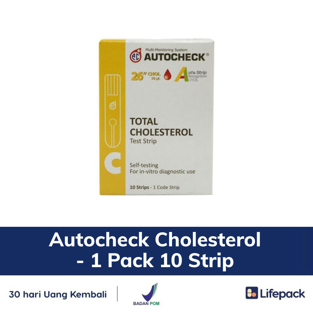 Autocheck Cholesterol - 1 Pack 10 Strip - Alat Tes Kolesterol ...