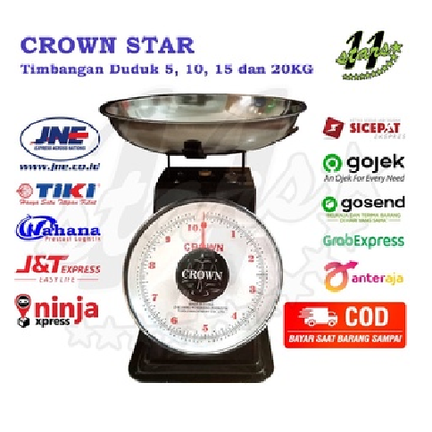 Timbangan Analog/Laundry/Buah/Sayur/Barang/Cargo Crown C.G 10Kg | Lazada Indonesia