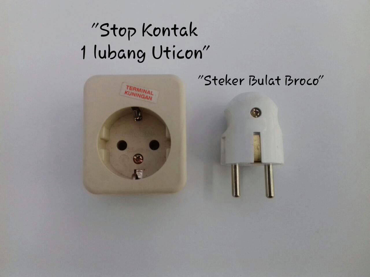 Stop Kontak Terminal 1 Lubang Steker Colokan Bulat Alat Komponen ...