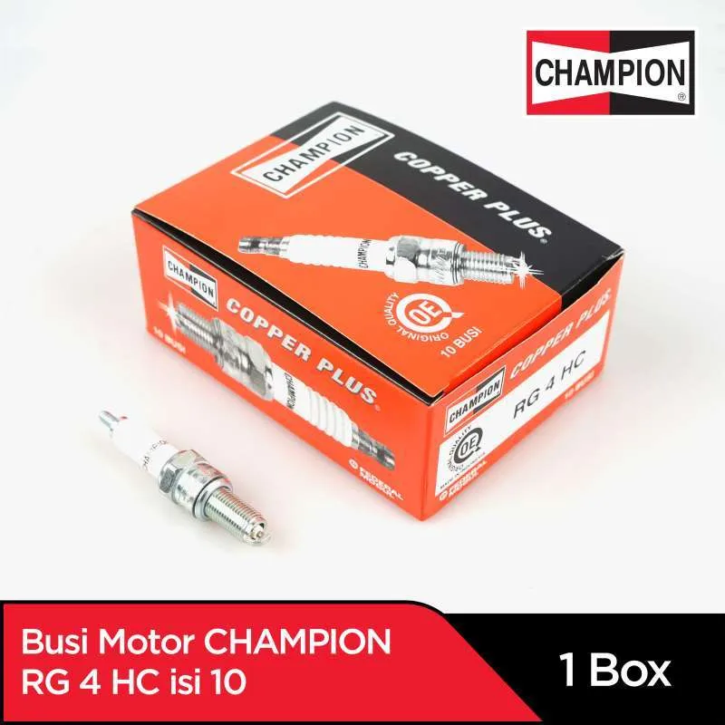 10 ( SEPULUH ) BUSI CHAMPION RG4HC BUSI MOTOR HONDA KHARISMA SUPRA X ...