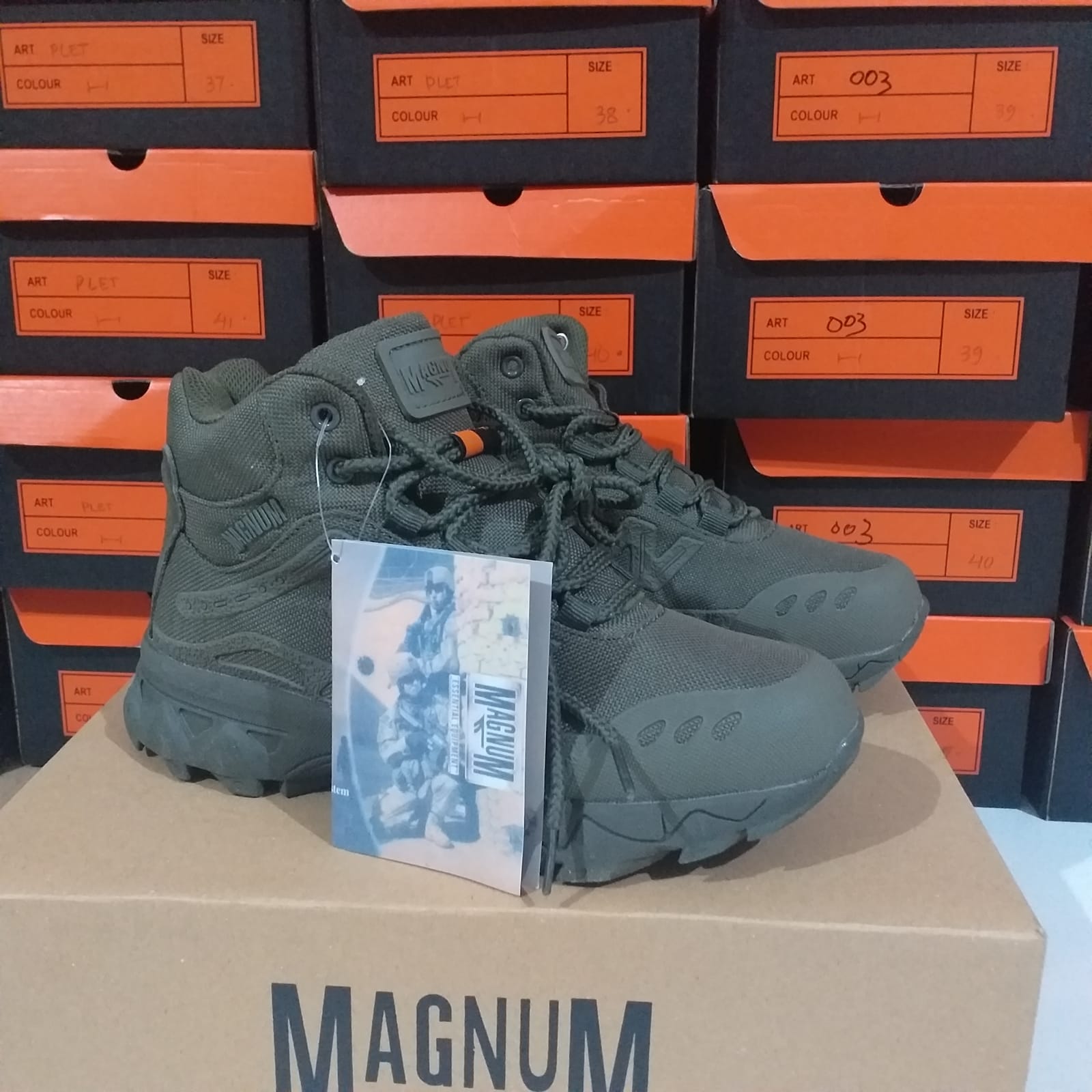 Sepatu Boots Magnum SCG / Hijau Army, Model Tali 6 inch ( Tactical ...