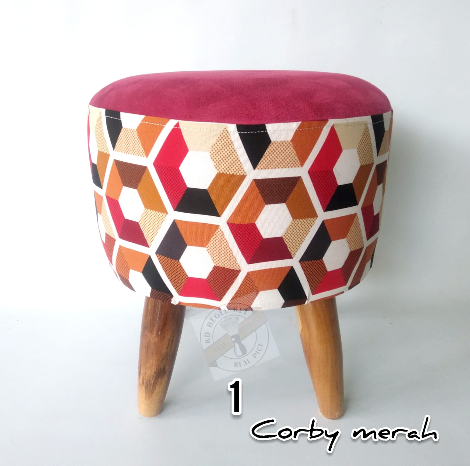 kursi stool bulat motif duo | stool sofa bulat | Lazada Indonesia