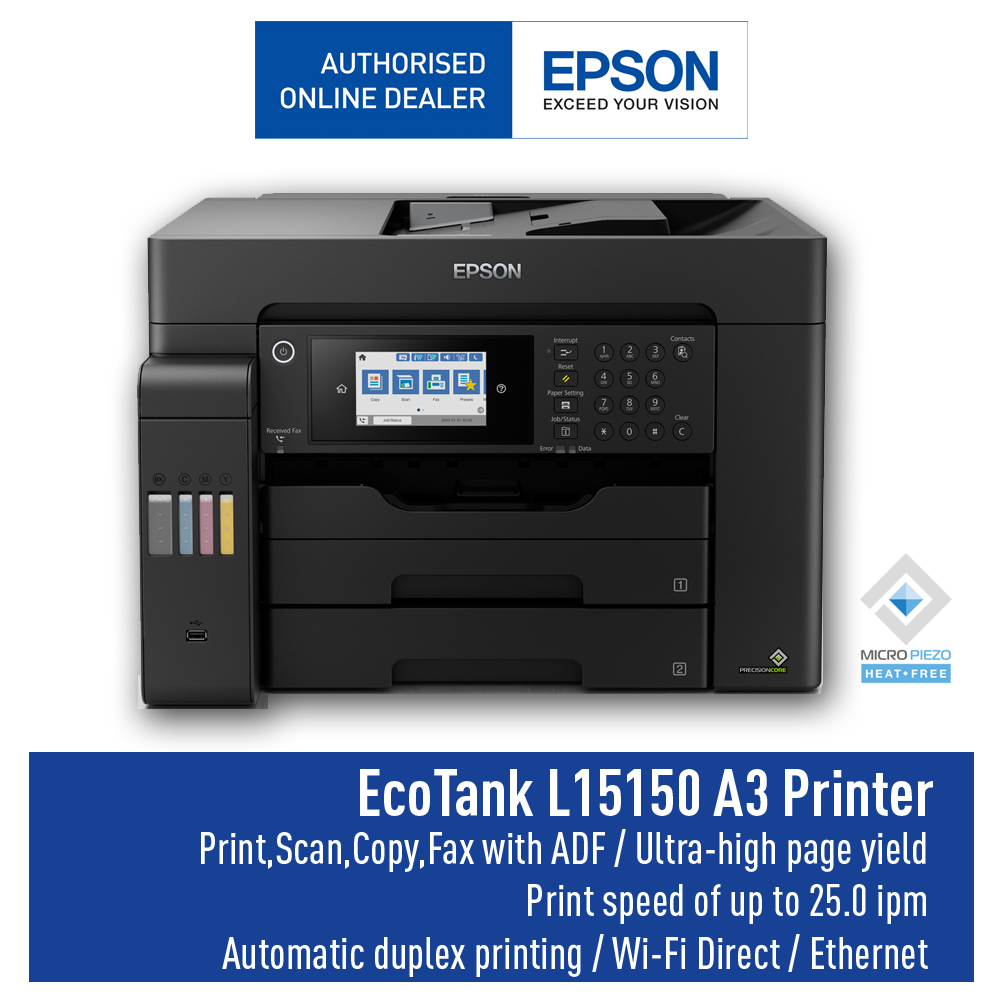Printer EPSON L15150 L-15150 L 15150 A3 Duplex Pigment Print Scan Copy ...