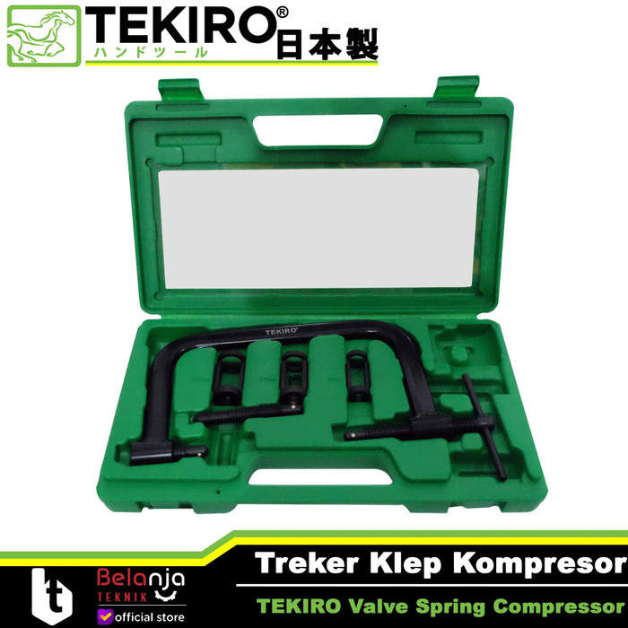 TEKIRO Set Heavy Duty Valve Spring Compressor Treker Klep Kompresor ...