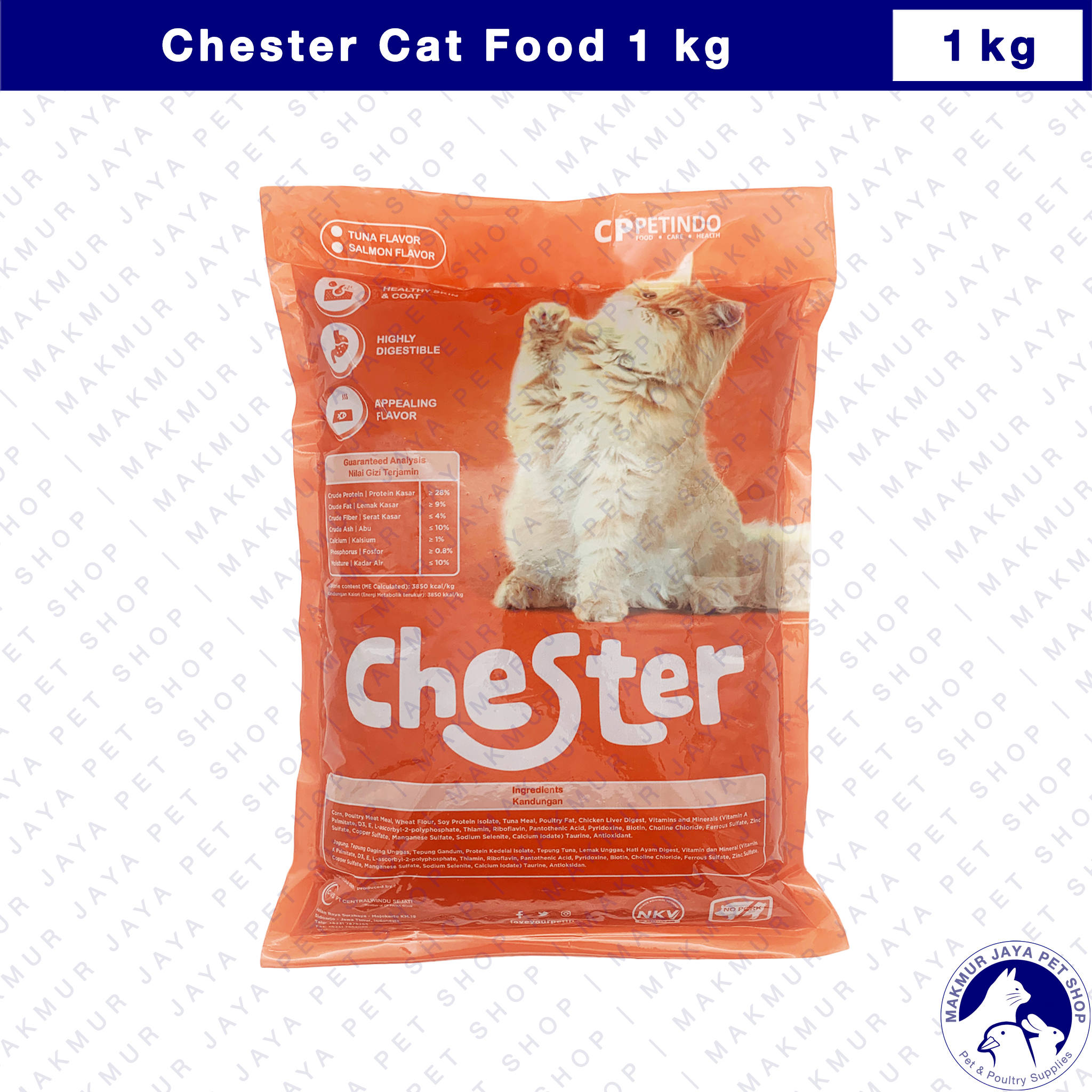 Chester Dry Cat Food Tuna 1 kg Repack / Makanan Kucing Kering 1kg ...