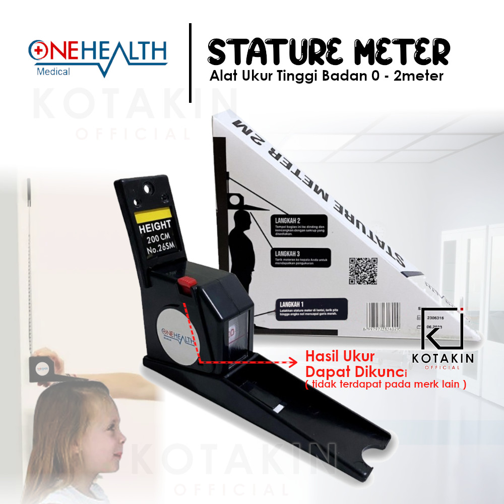 ONEHEALTH Stature Meter GC - Meteran - Pengukur Tinggi Badan Manual ...
