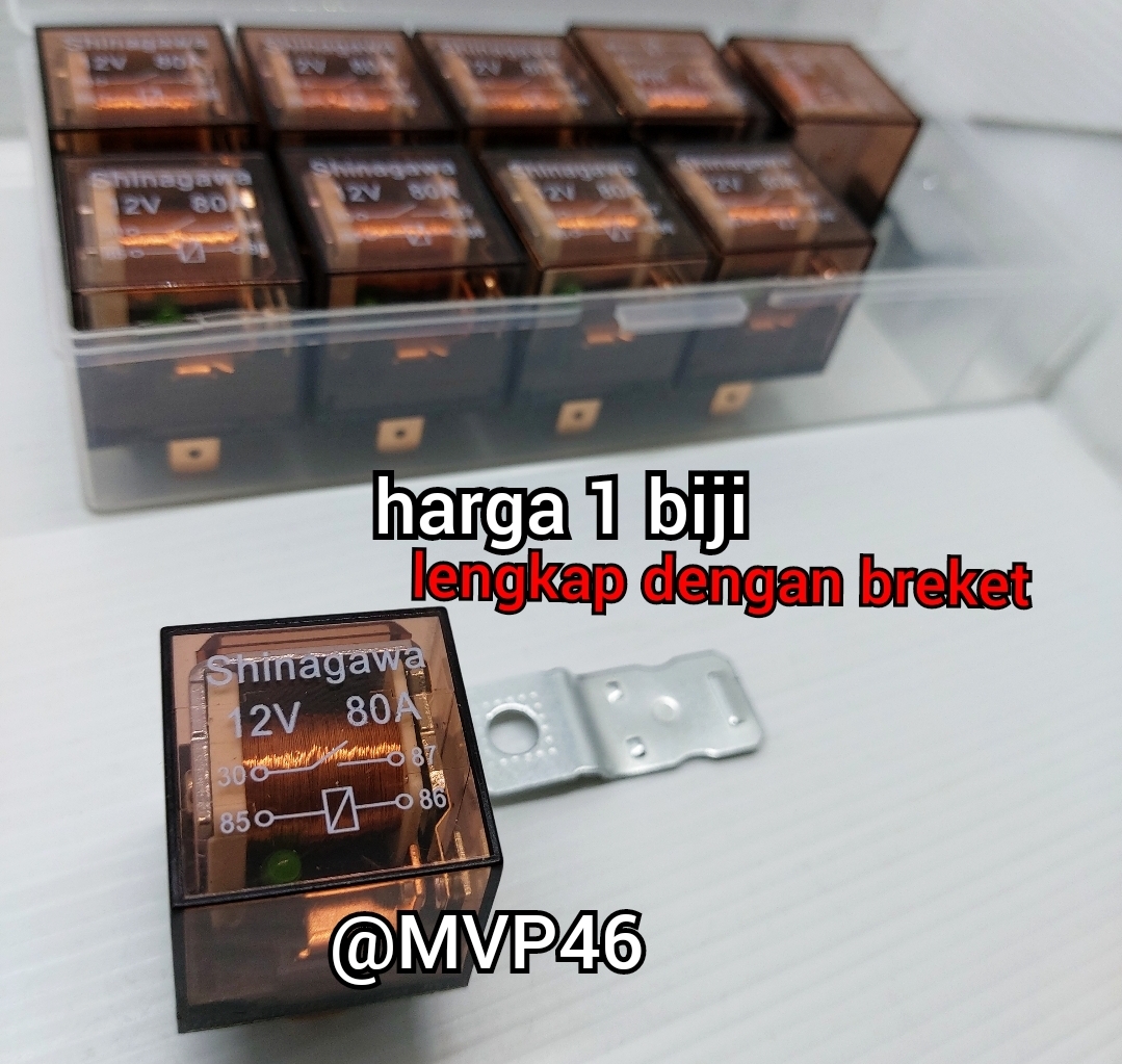 relay 4 kaki 12 volt 80 ampere alarm atau klakson lampu dll waterproof ...