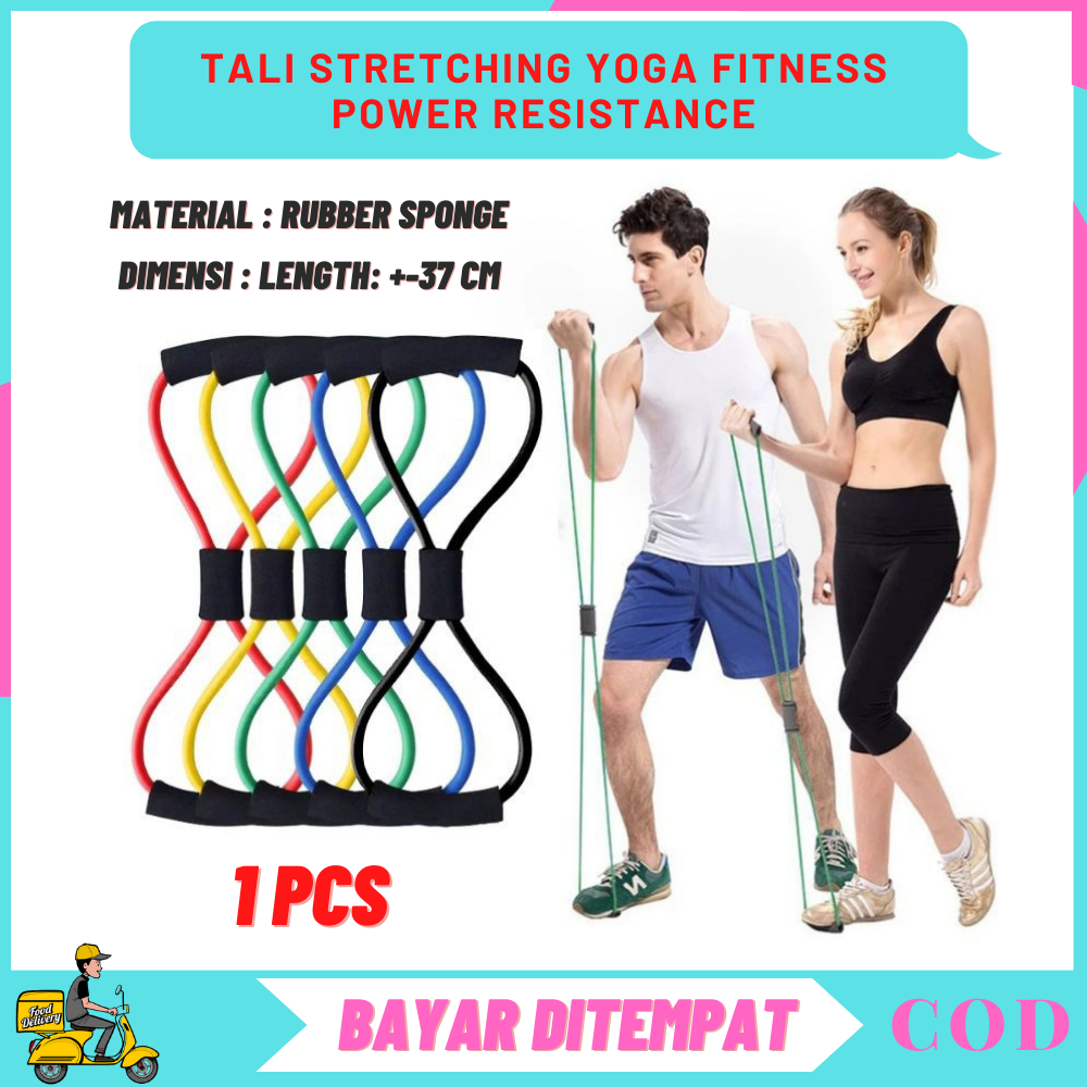ORIGINAL - Tali Stretching Elastis Yoga Fitness Power Resistance Tahan ...