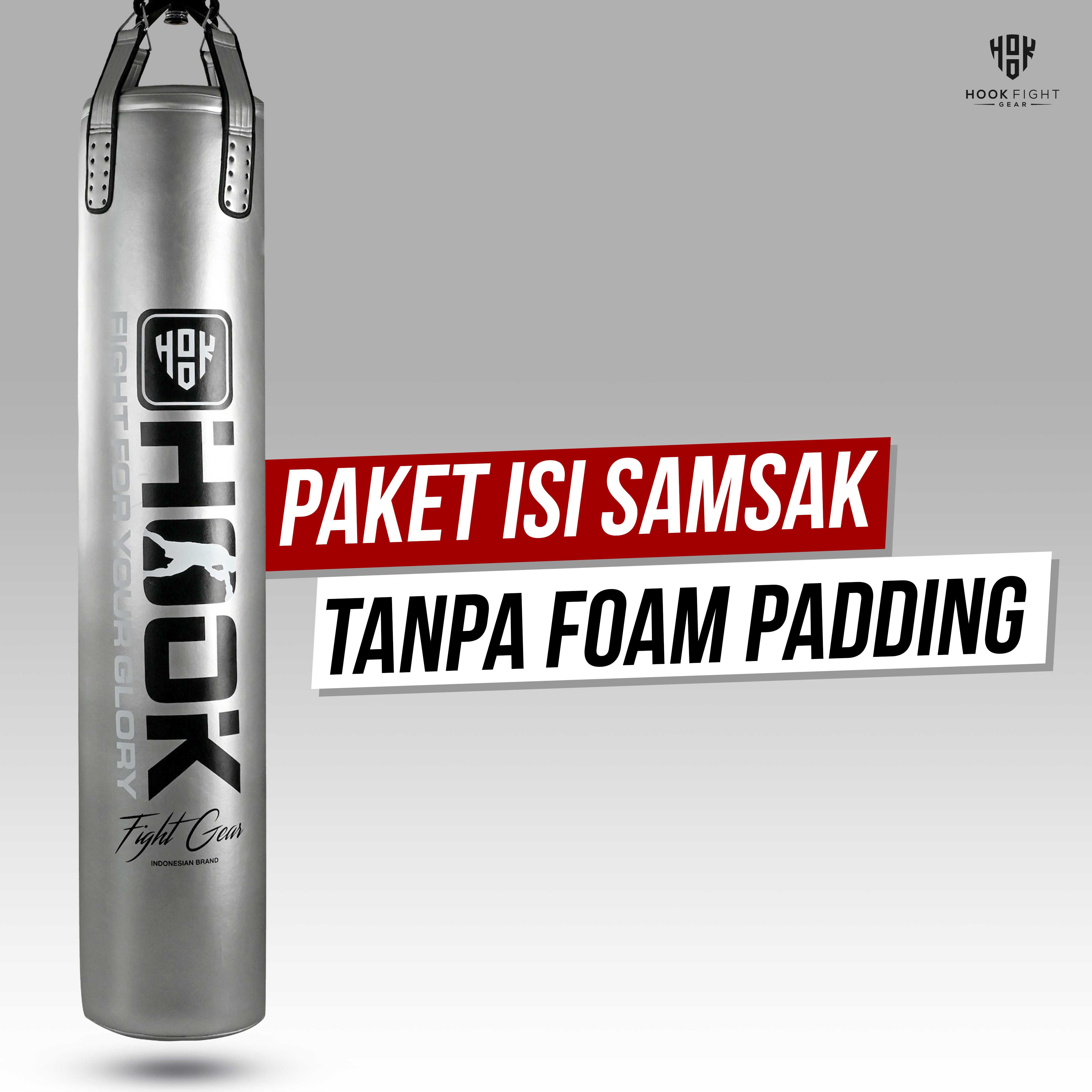 Samsak Gantung 180cm Hook + isi Kain Perca Sansak Tinju Muay Thai GLH1 ...